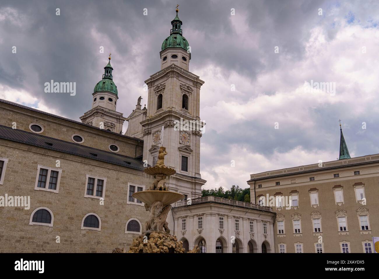Church building with twin towers and striking architecture under a ...