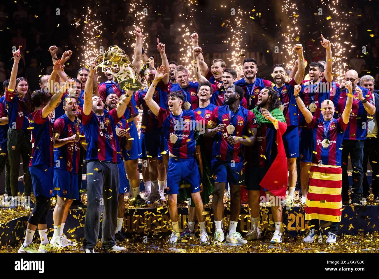 Cologne, Germany. 09th June, 2024. Handball: Champions League, Aalborg ...