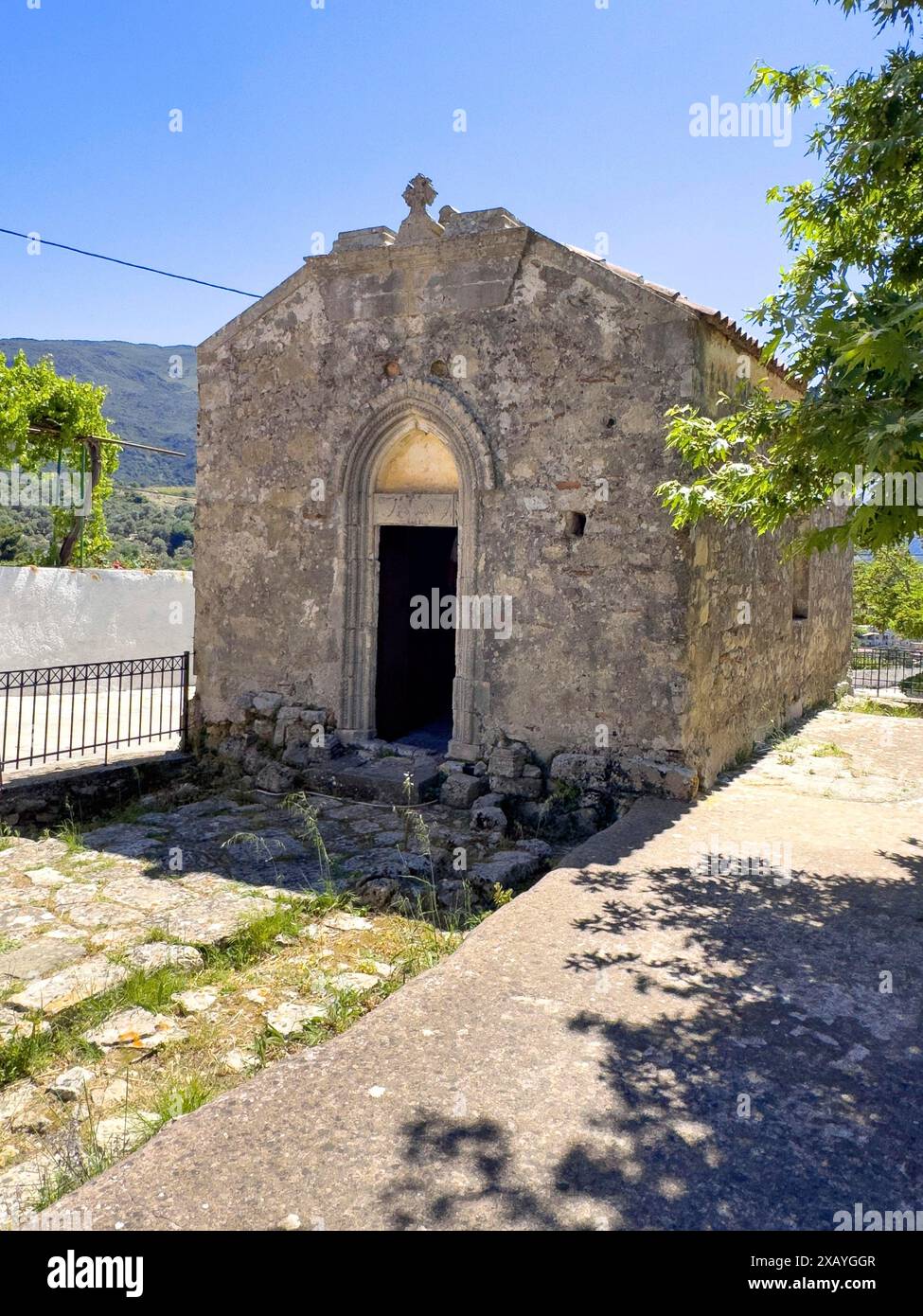 Historic small single-nave church of Panagia Throniotissa Naos Panagia non of the Dormition of ...