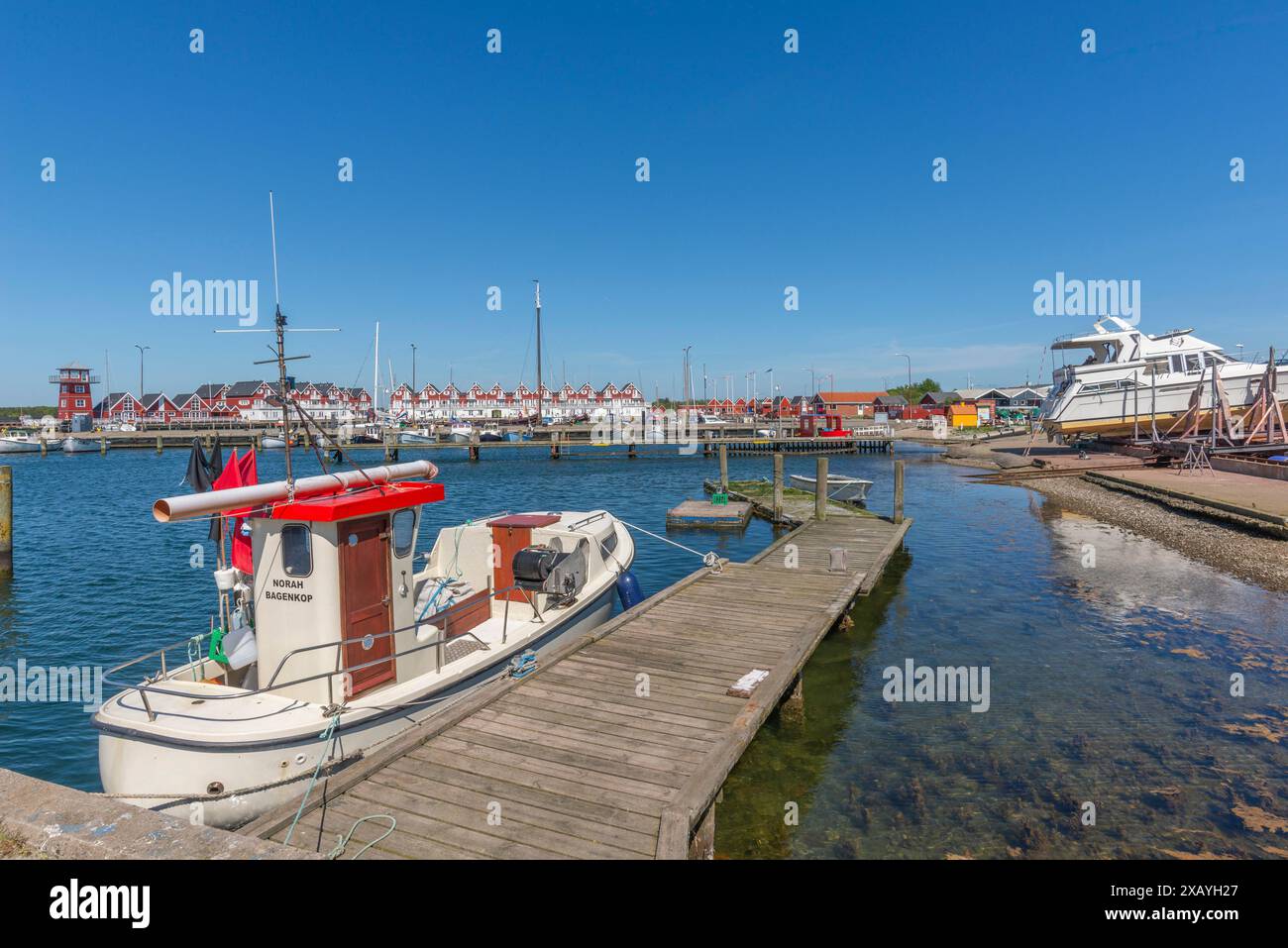 Bagenkop Harbour, Langeland Island, Funen County, fishing boat ...