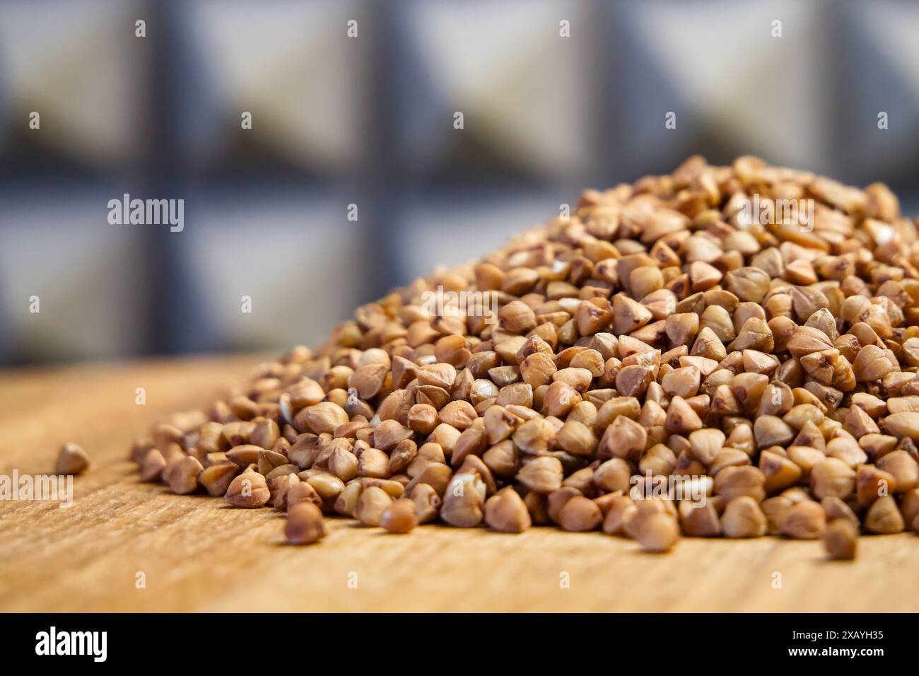 Buckwheat Texture Display. Close-up of buckwheat grains, emphasizing ...