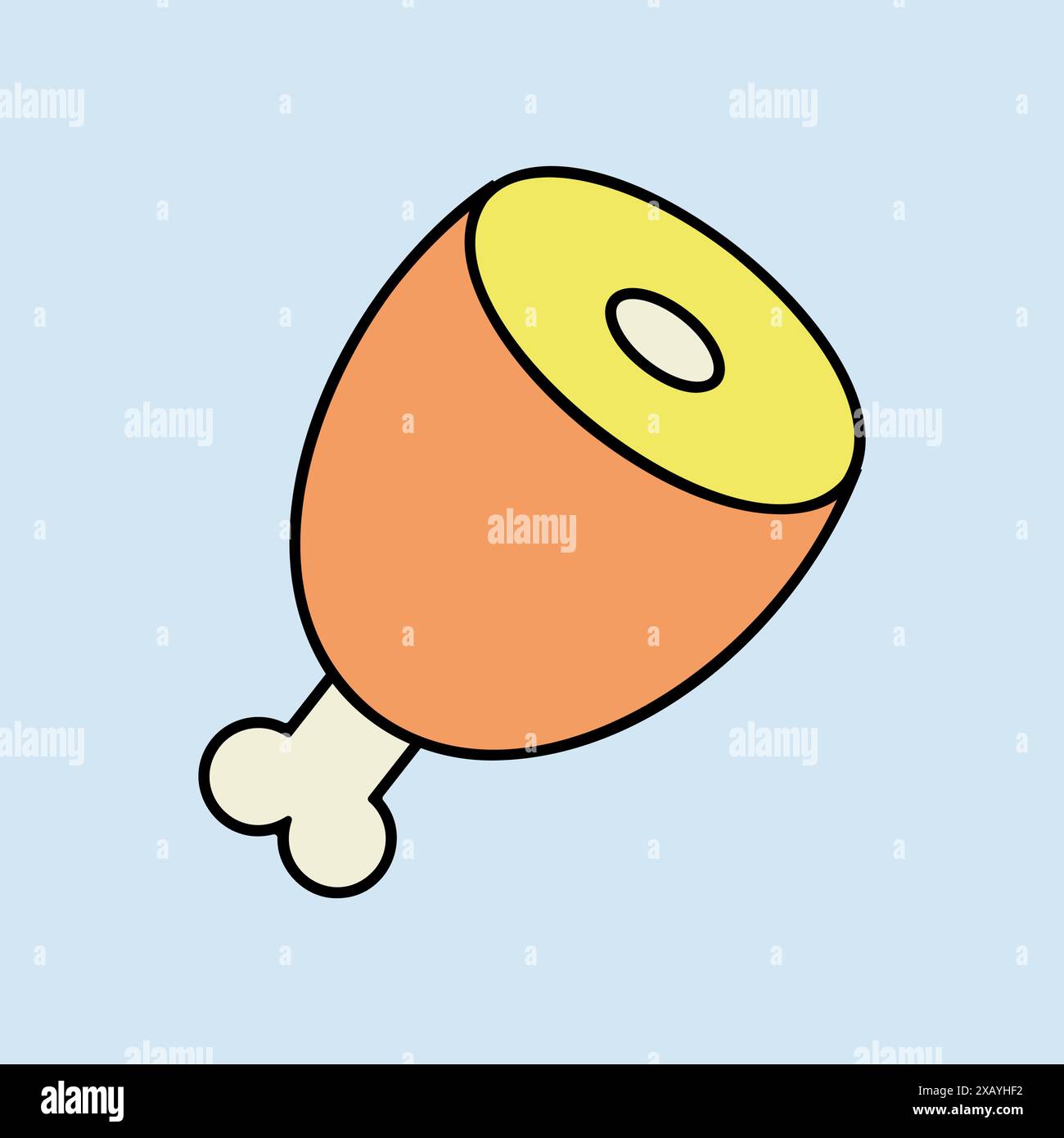 Meat leg flat icon. Farm animal sign. Graph symbol for your web site ...