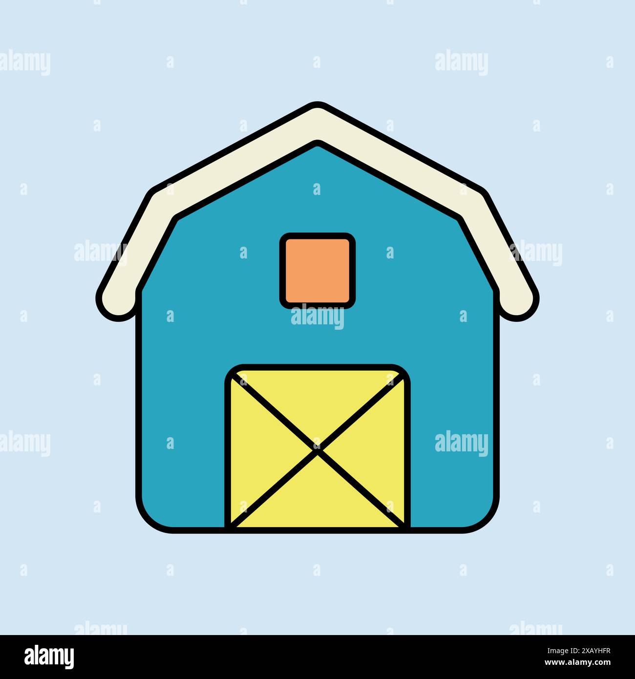 Barn flat icon. Farm animal sign. Graph symbol for your web site design ...