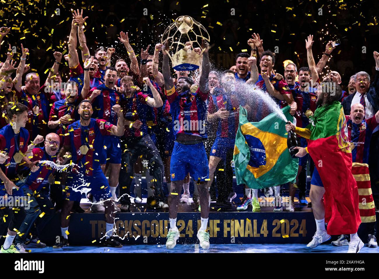 Cologne, Germany. 09th June, 2024. Handball: Champions League, Aalborg ...