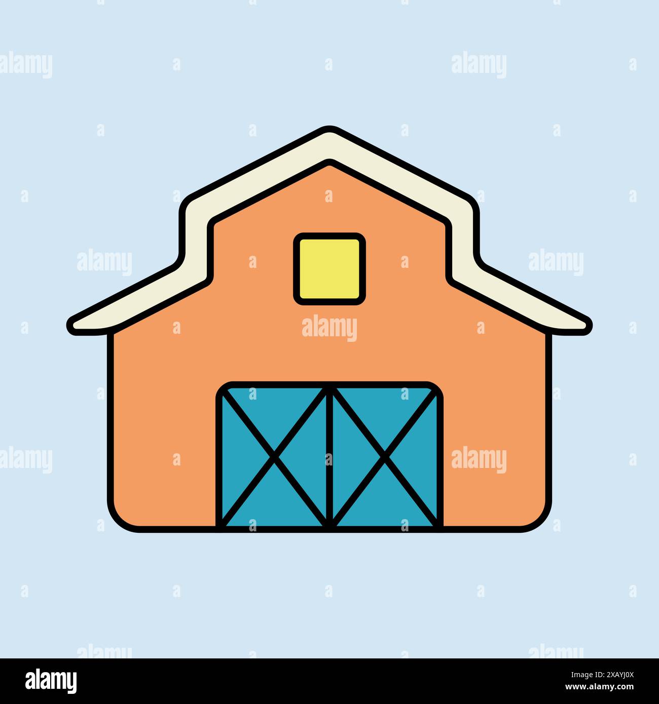 Barn flat icon. Farm animal sign. Graph symbol for your web site design ...