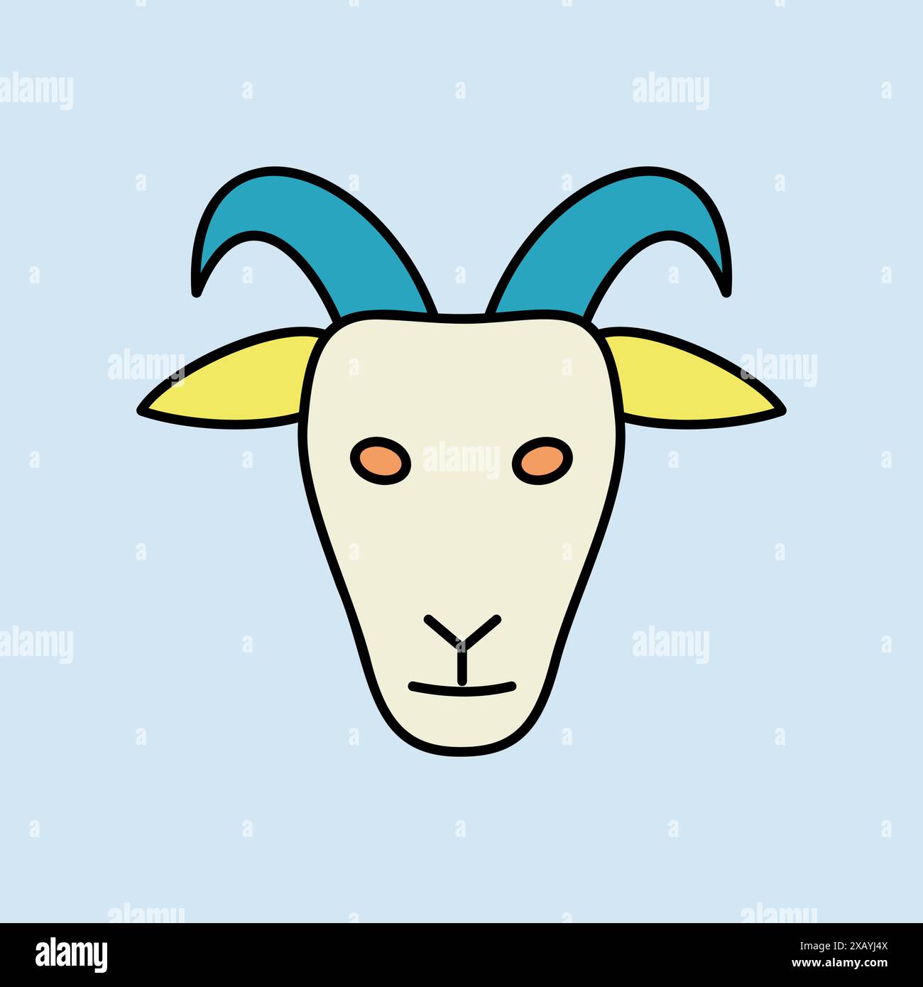 Goat flat icon. Animal head. Farm sign. Graph symbol for your web site ...
