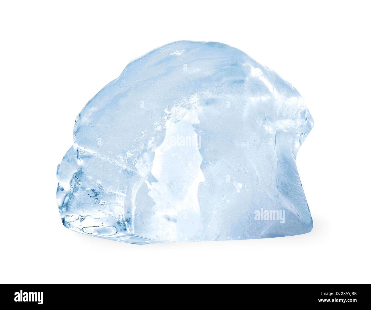 One piece of clear ice isolated on white Stock Photo - Alamy