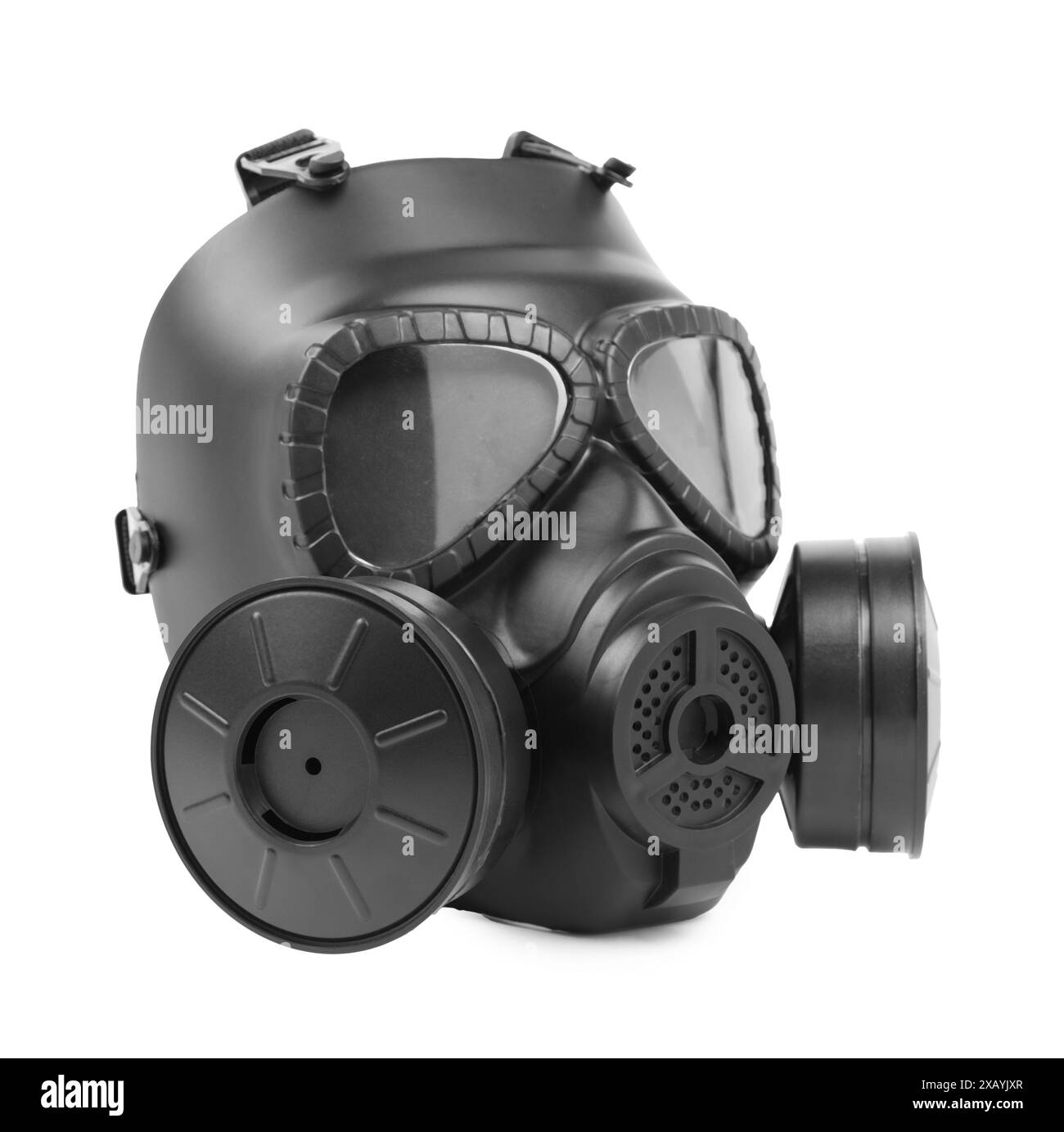 One gas mask isolated on white. Safety equipment Stock Photo - Alamy