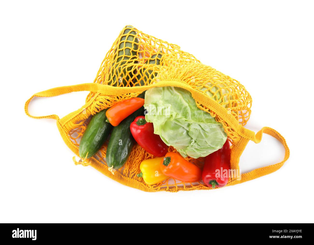 White string bag vegetables Cut Out Stock Images & Pictures - Alamy