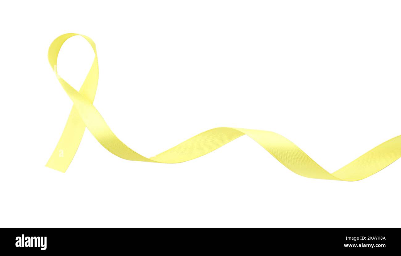Yellow awareness ribbon hi-res stock photography and images - Alamy