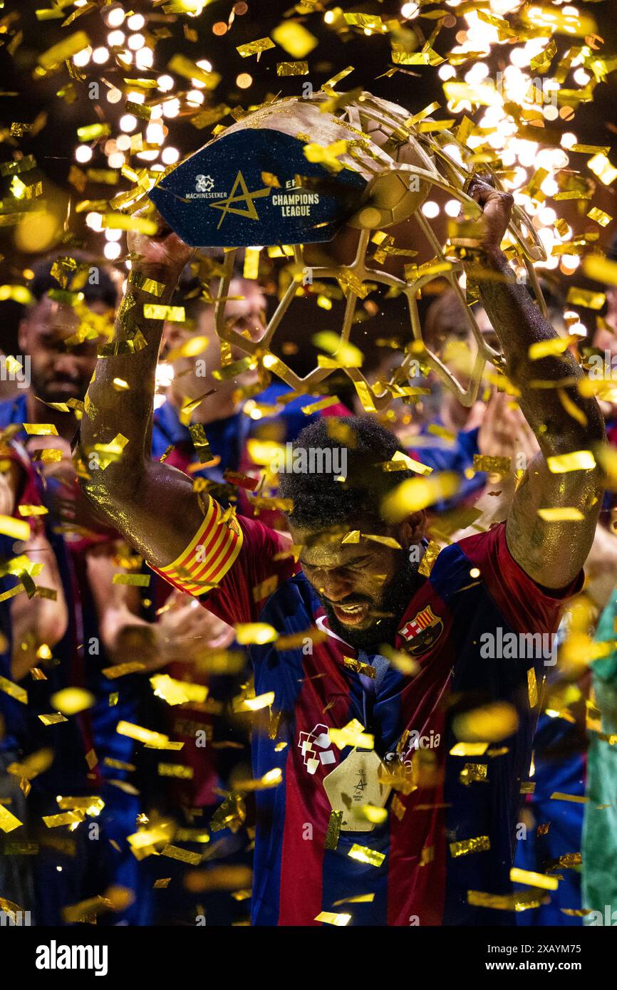 Cologne, Germany. 09th June, 2024. Handball: Champions League, Aalborg ...