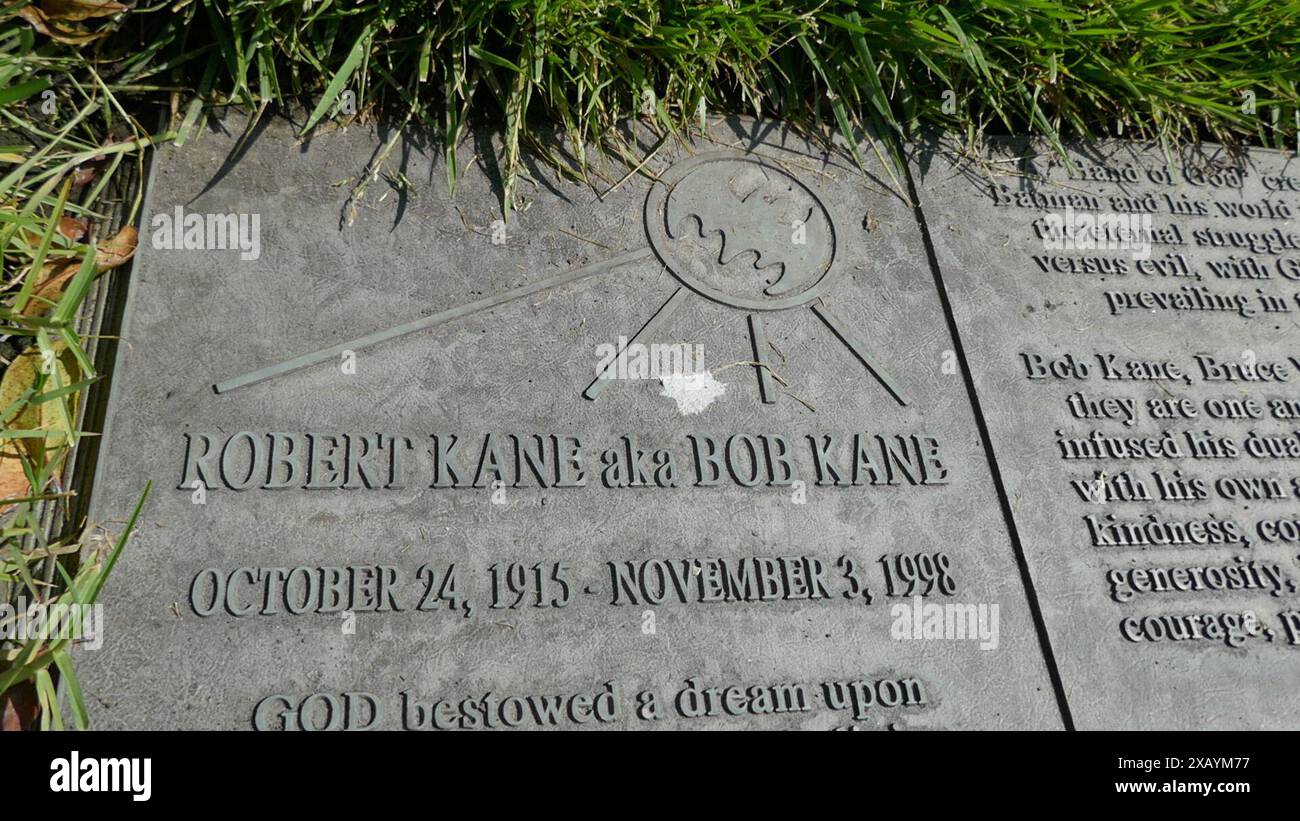 Los Angeles, California, USA 6th June 2024 Bob Kane Grave in Court of ...