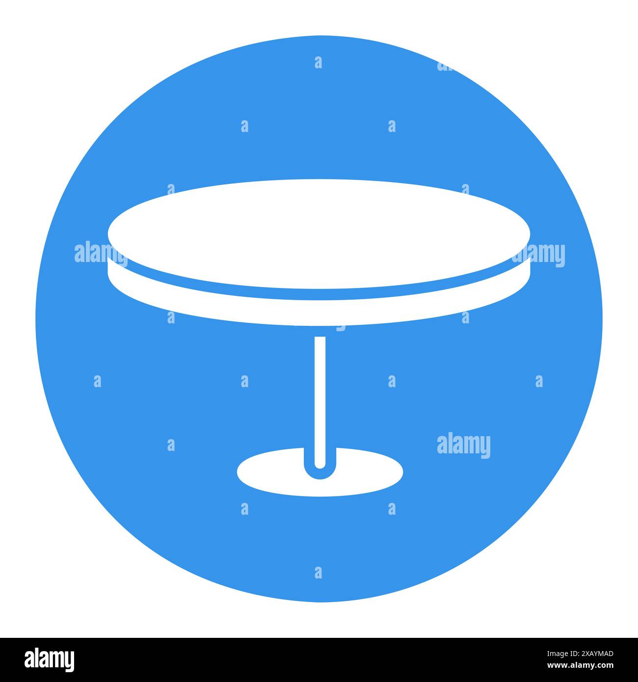 Round table vector solid icon. Graph symbol for furniture, web site and ...