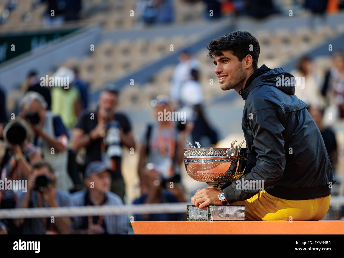 Carlos alcaraz esp with the musketeers cup hi-res stock photography and ...