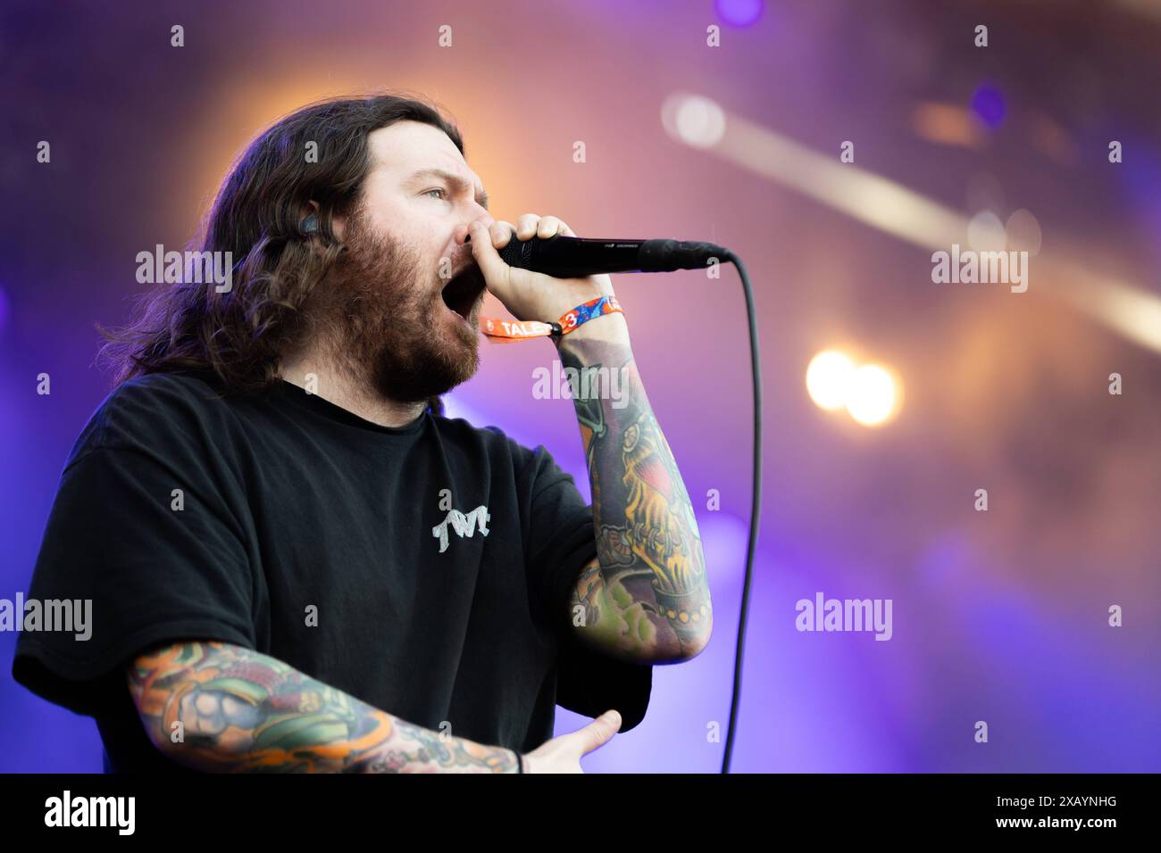 Brandon Murphy Gesang während des Auftritts der amerikanischen ...