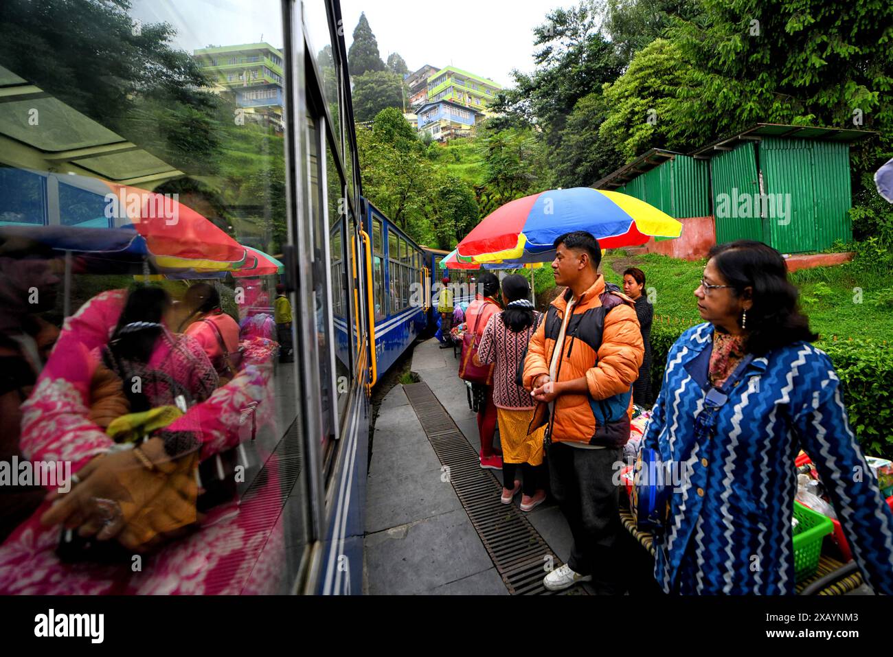 A Toy Train moves through Darjeeling town . The Darjeeling Himalayan ...