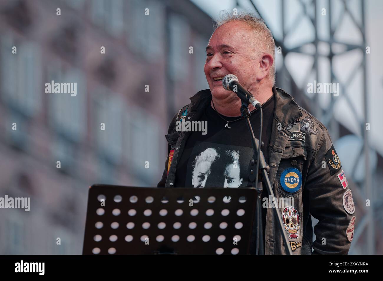 Singer of eighties Italian band "I Righeira" Stefano Righi, also known ...