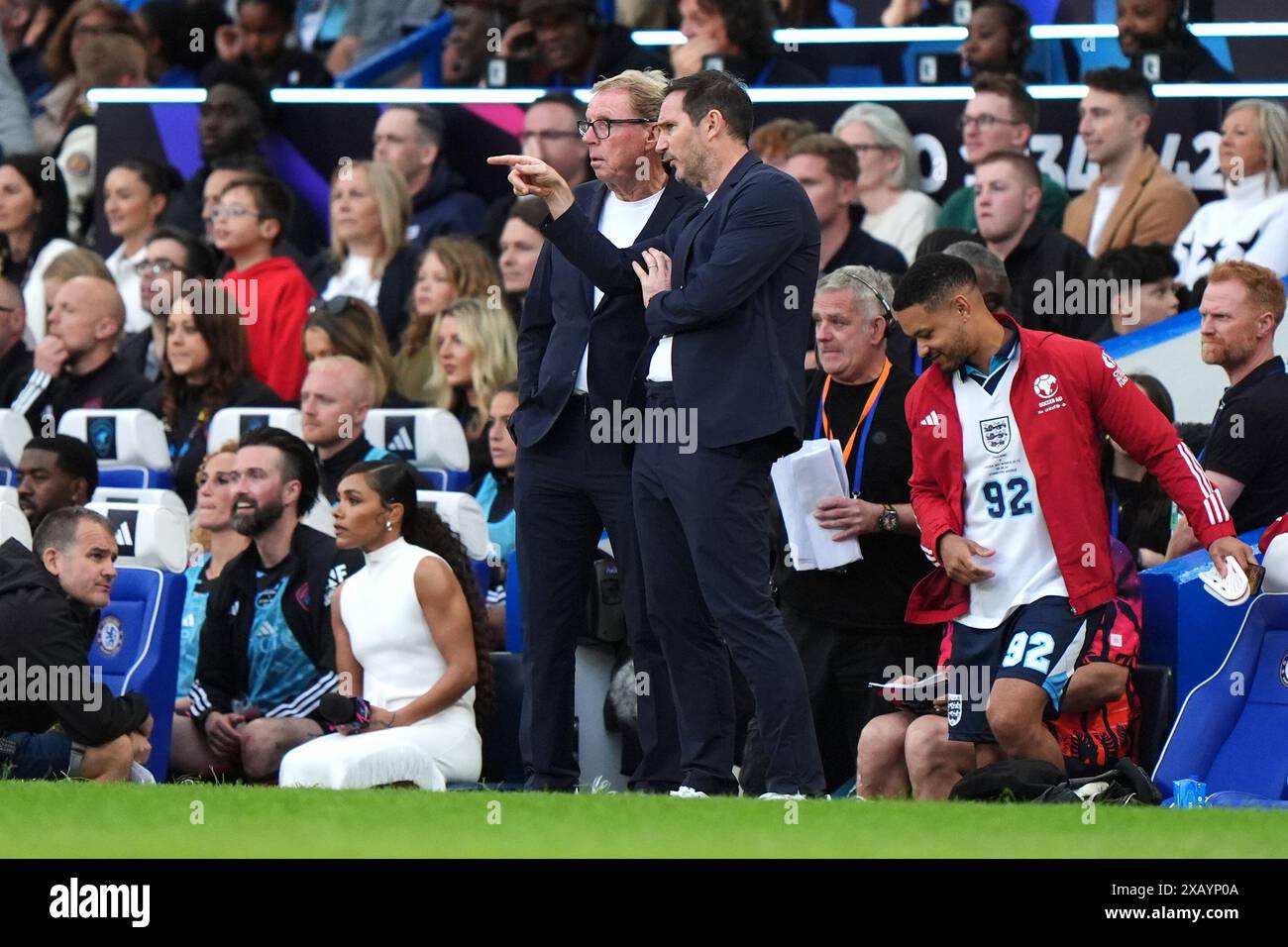 England coaches Harry Redknapp (left) and Frank Lampard during Soccer ...