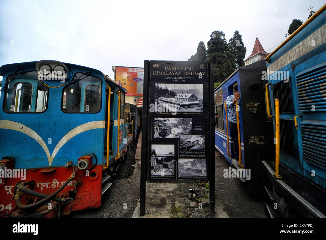 Two Toy Train seen at Darjeeling Railway station. The Darjeeling ...