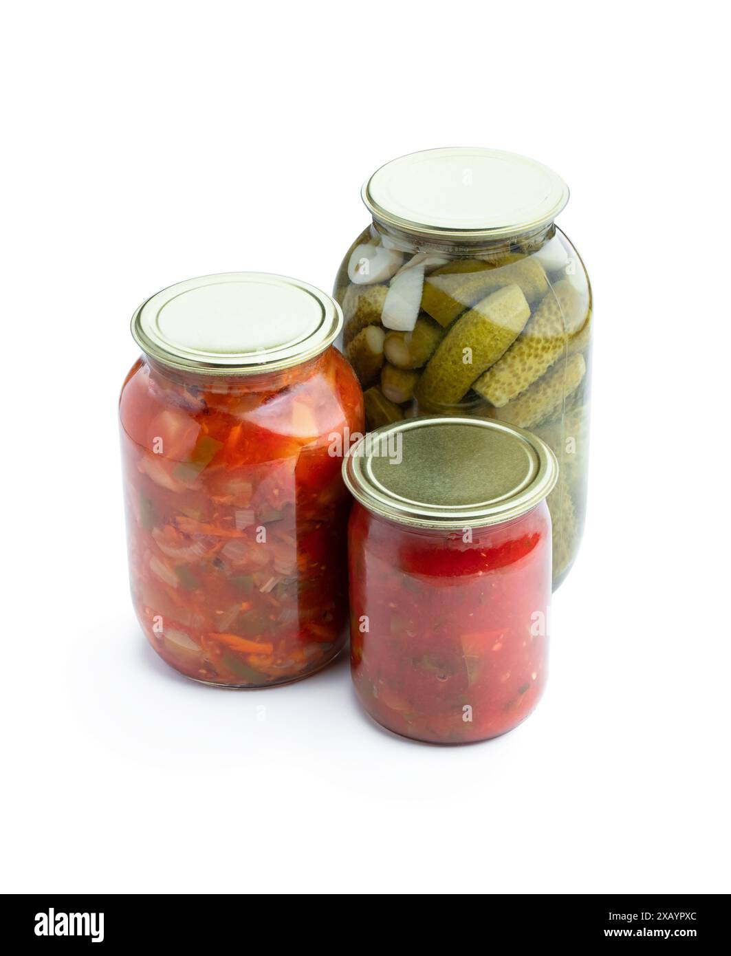 Home-cooked food for proper nutrition isolated on white background ...