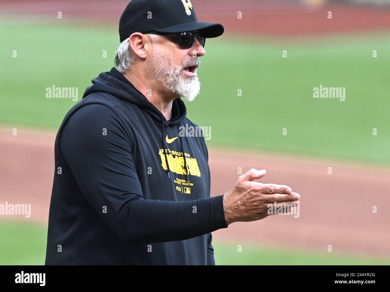 Pittsburgh, United States. 09th June, 2024. Pittsburgh Pirates manager ...