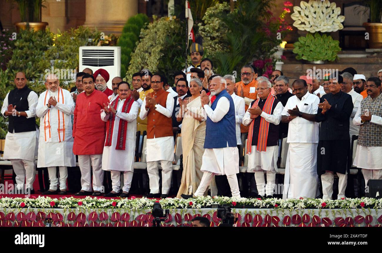 NEW DELHI, INDIA - JUNE 9: Prime Minister Narendra Modi arrives to take oath as the Prime ...