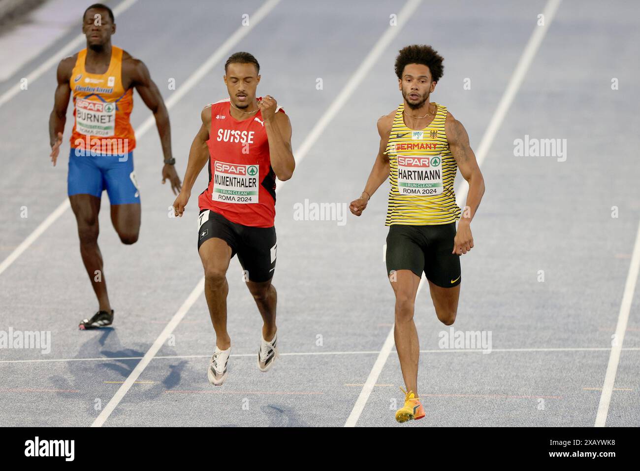 Rom, Italy. 09th June, 2024. Athletics: European Championships, 200 ...