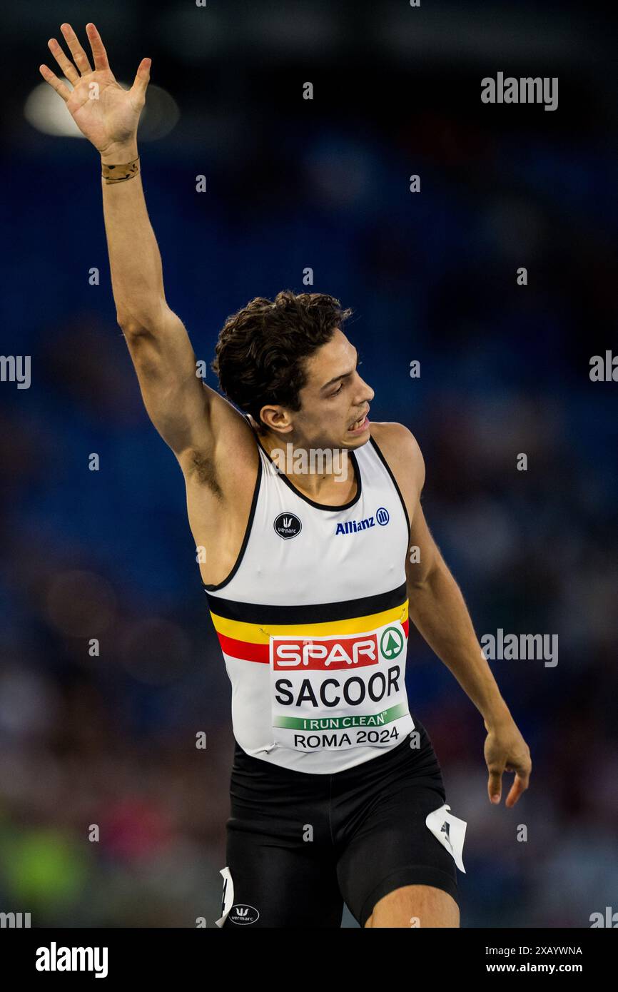 Rome, Italy. 09th June, 2024. Belgian Jonathan Sacoor pictured in ...
