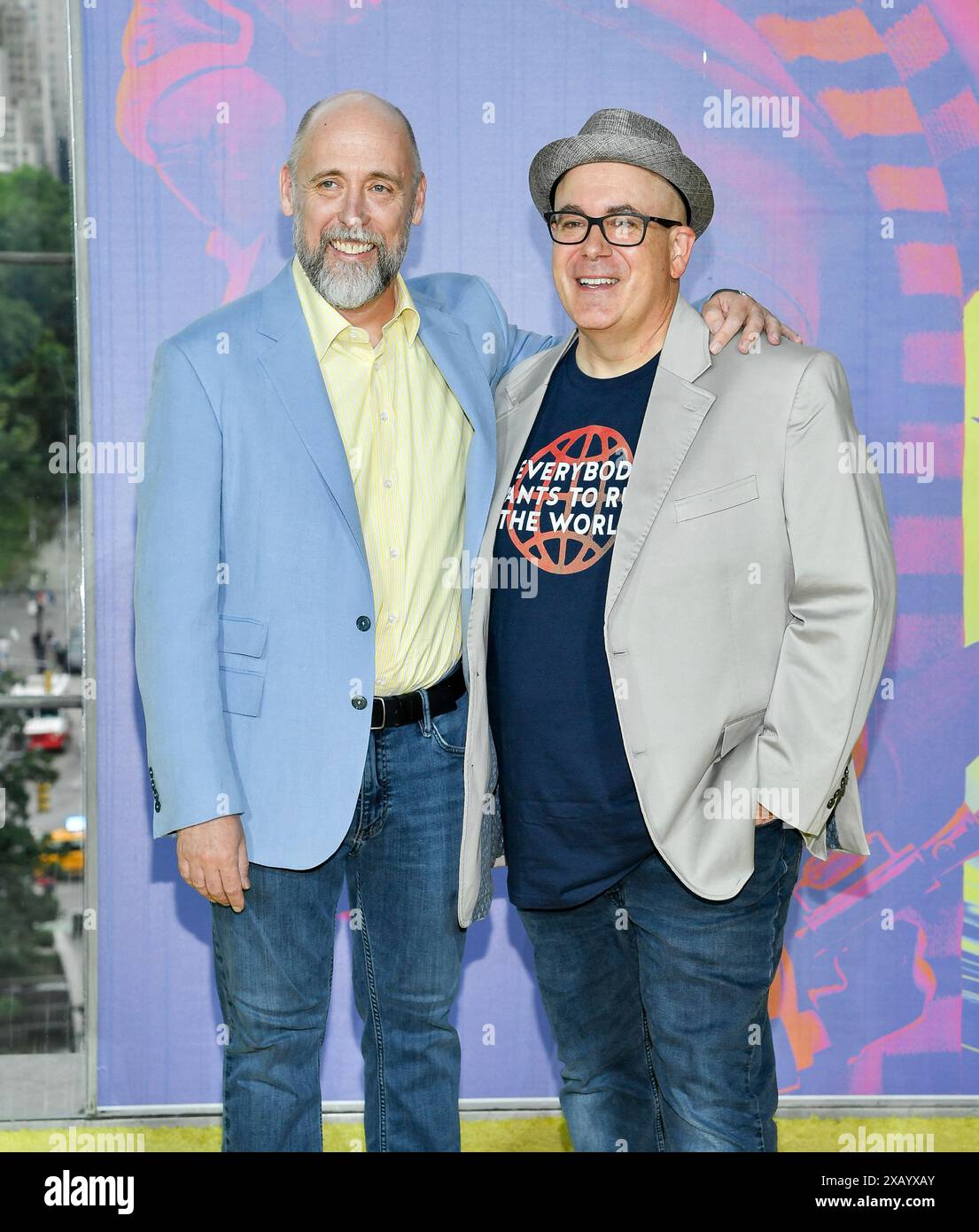 Co-director Chris Renaud, left, and screenwriter Ken Daurio attend the ...