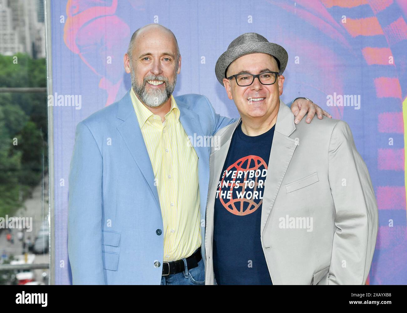 Co-director Chris Renaud, left, and screenwriter Ken Daurio attend the ...