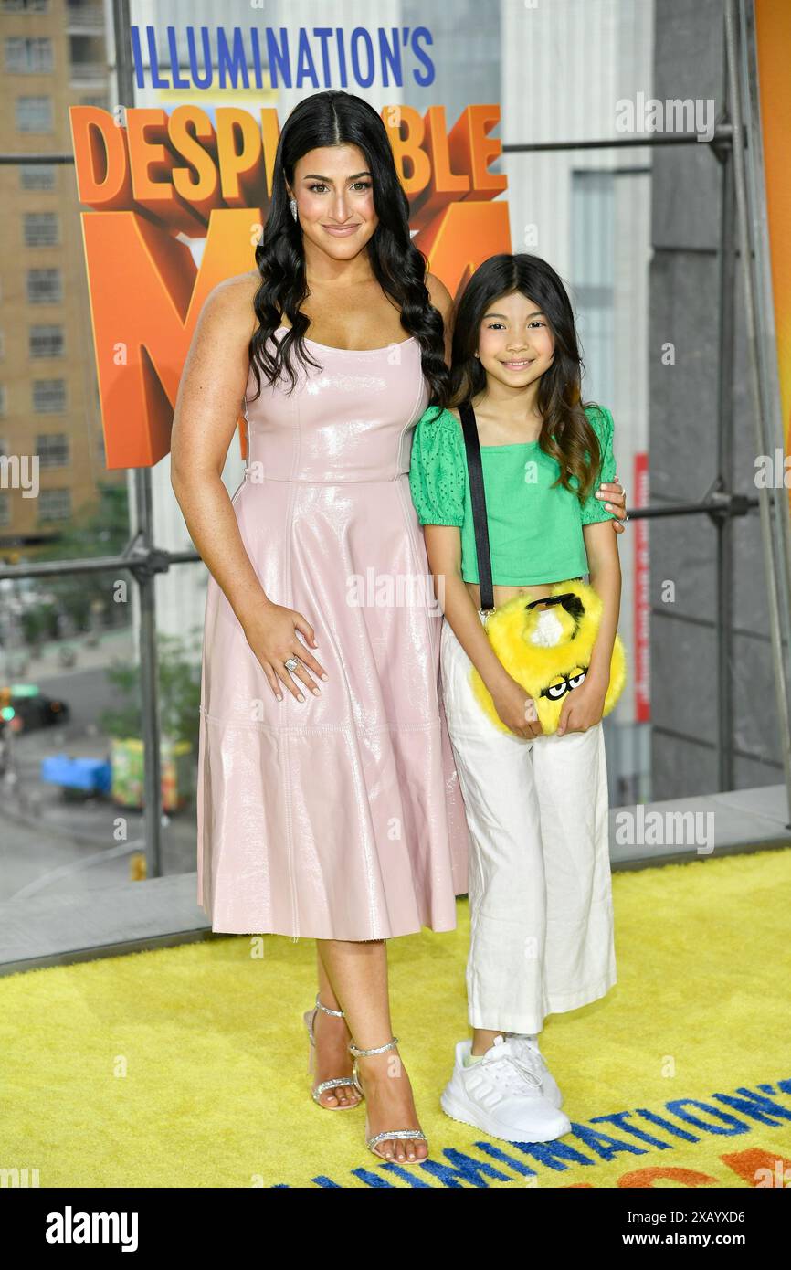 Dana Gaier, left, and Madison Polan attend the premiere of "Despicable ...
