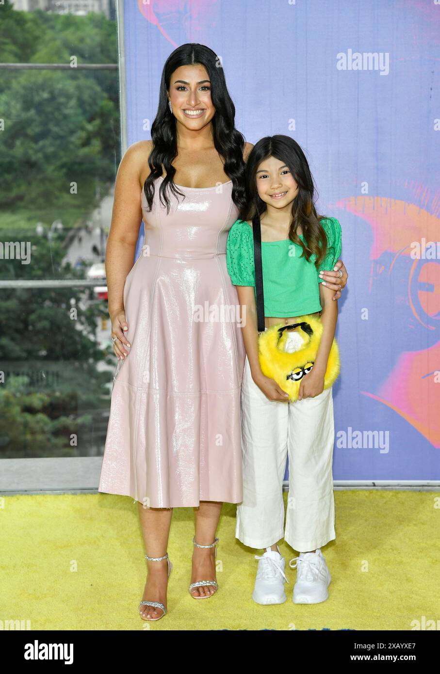 Dana Gaier, left, and Madison Polan attend the premiere of "Despicable ...