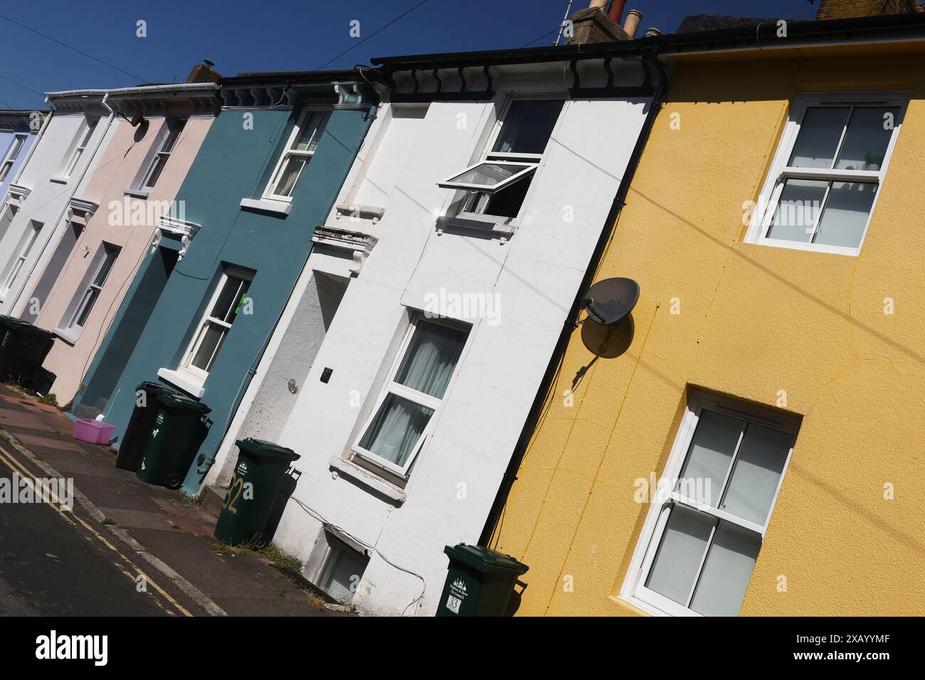 A terrace of houses in Brighton, UK Stock Photo - Alamy