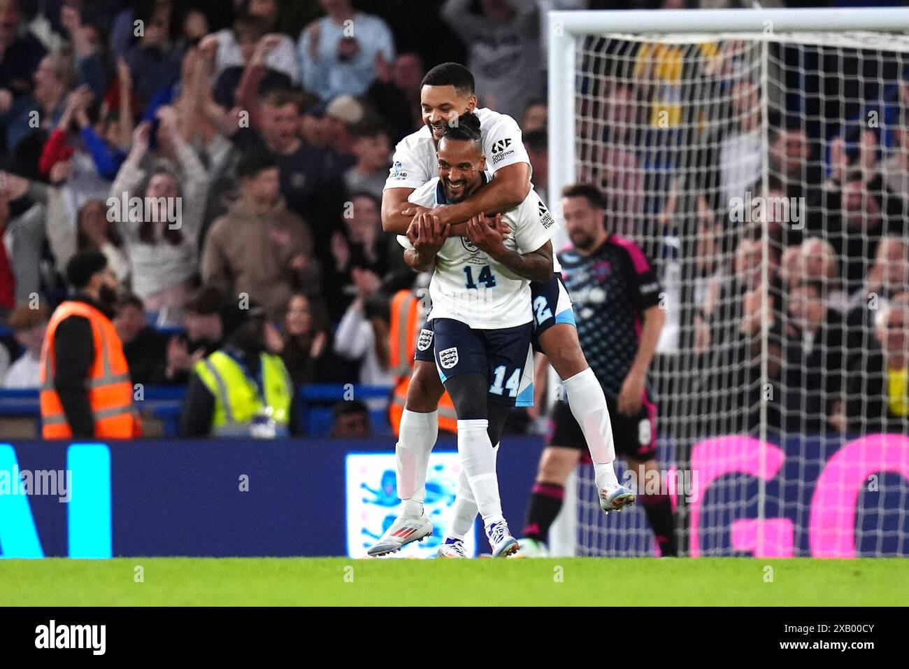 England's Theo Walcott celebrates scoring their side's sixth goal of ...