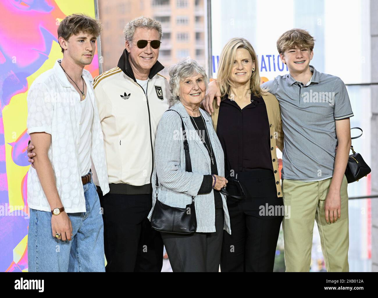 Will Ferrell, second from left, poses with his family at the premiere ...