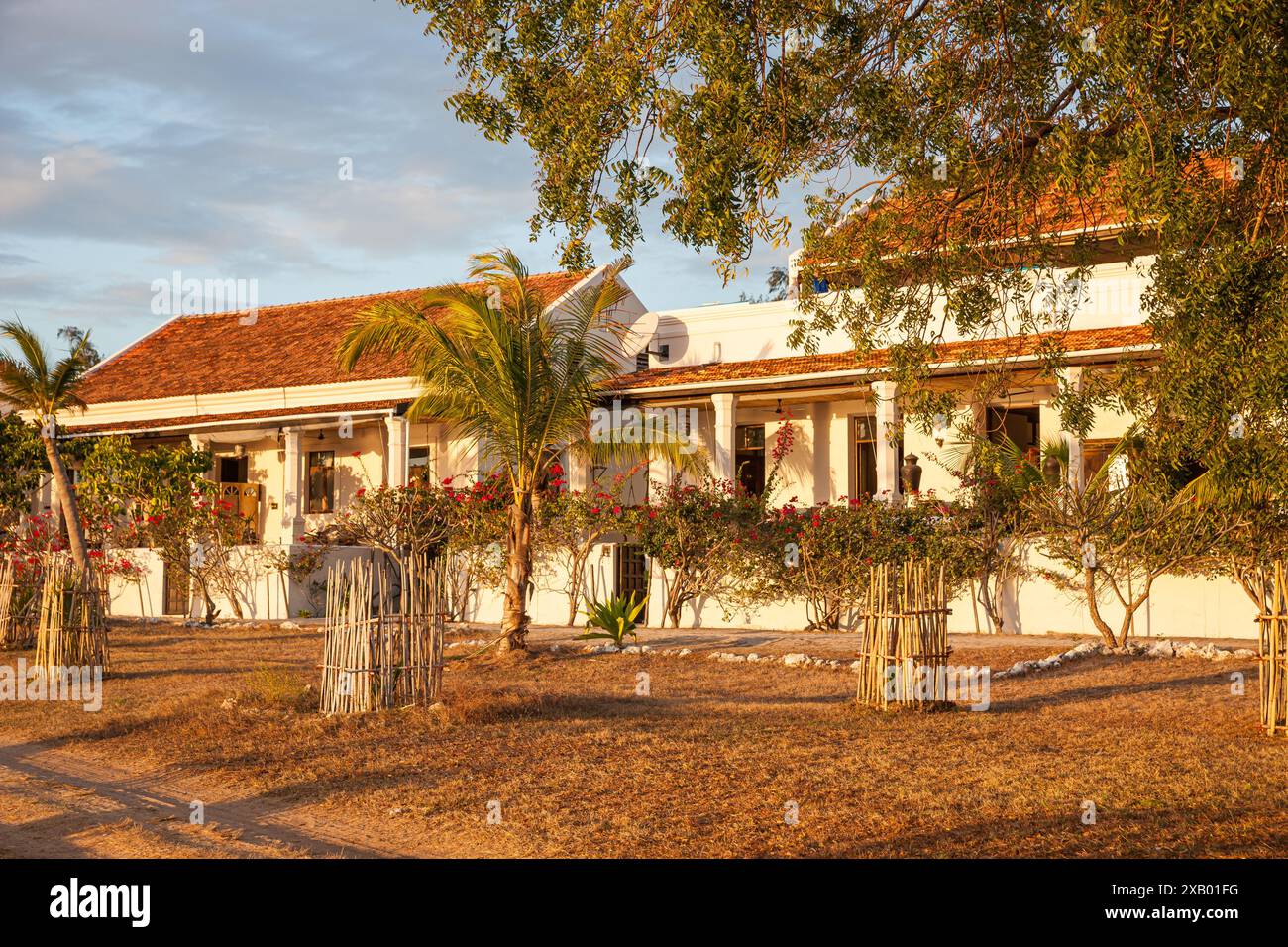Mozambique, Cabo Delgado, Quirimbas, Ilha do Ibo, Refurbished building ...