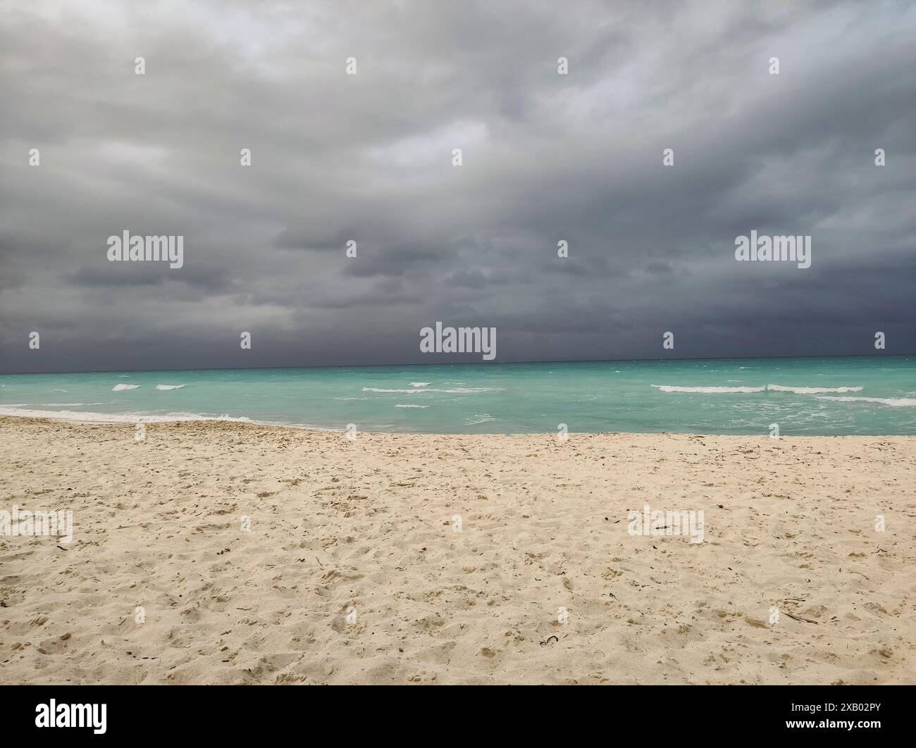 Stormy weather on a beach in Cuba Stock Photo - Alamy