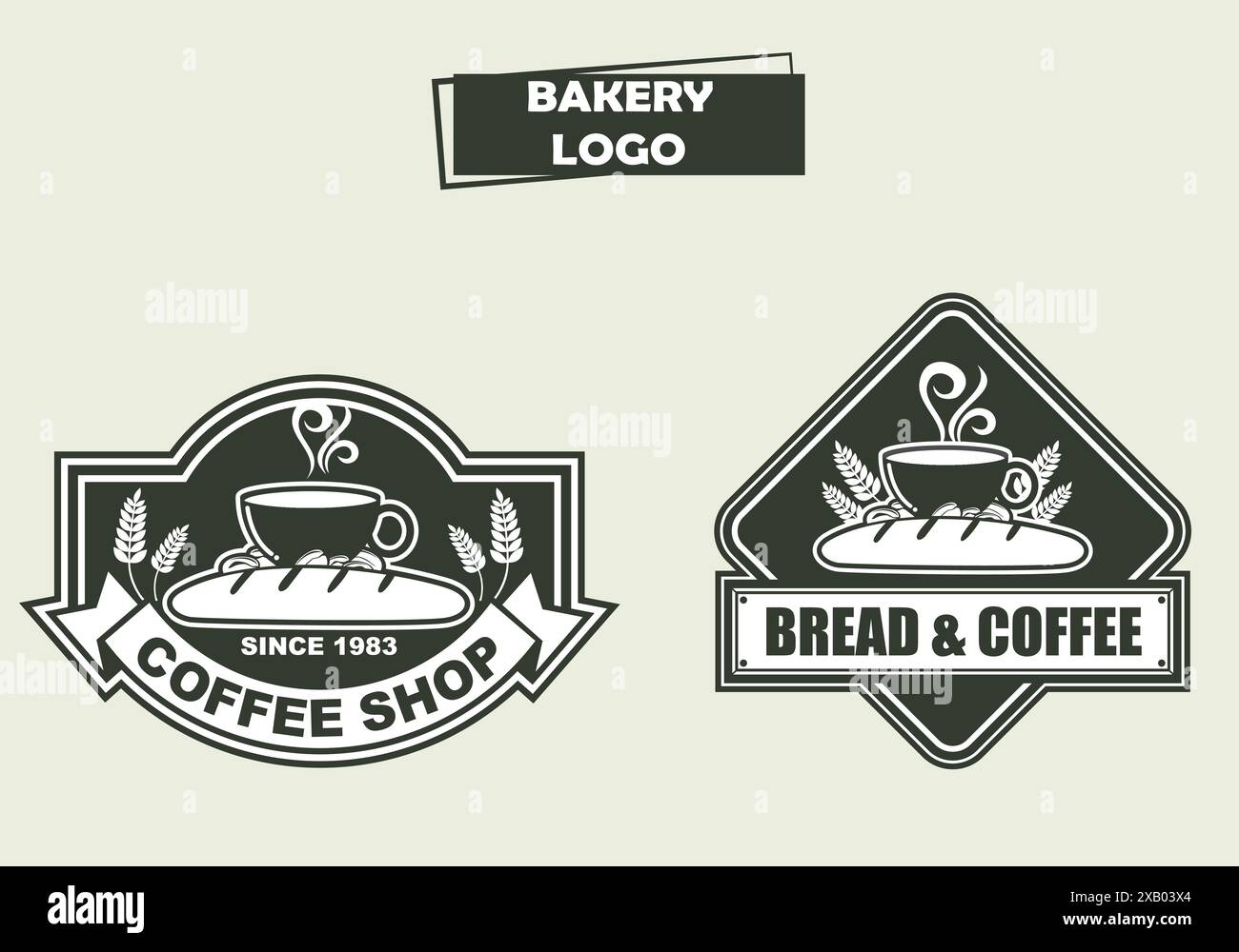 Bakery and Coffee Vector Logo Set – Perfect for Cafe Branding, Artisan ...
