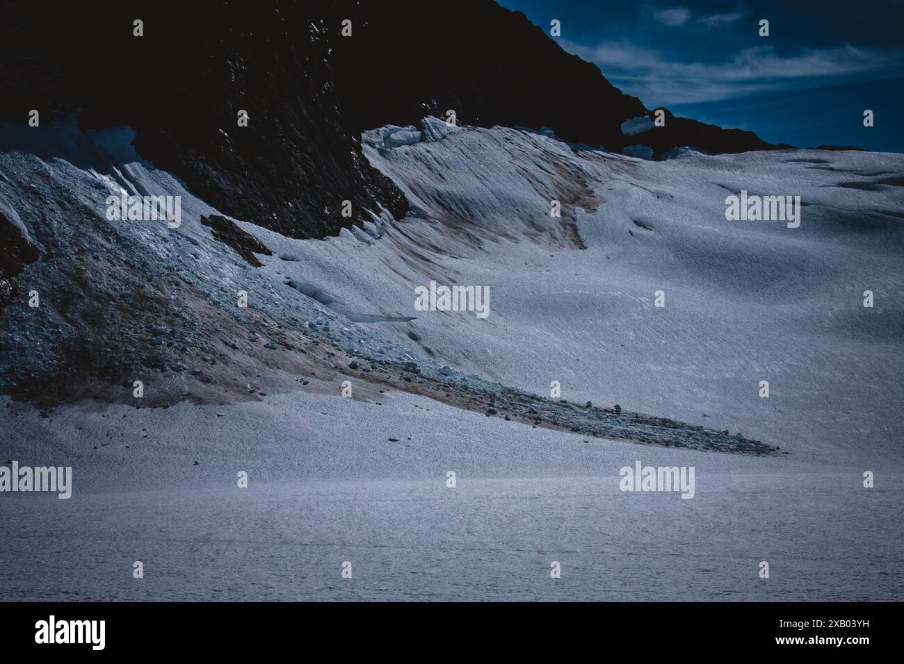 A close-up of an Alaskan glacier's edge with dramatic textures and contrasts. Perfect for themes ...