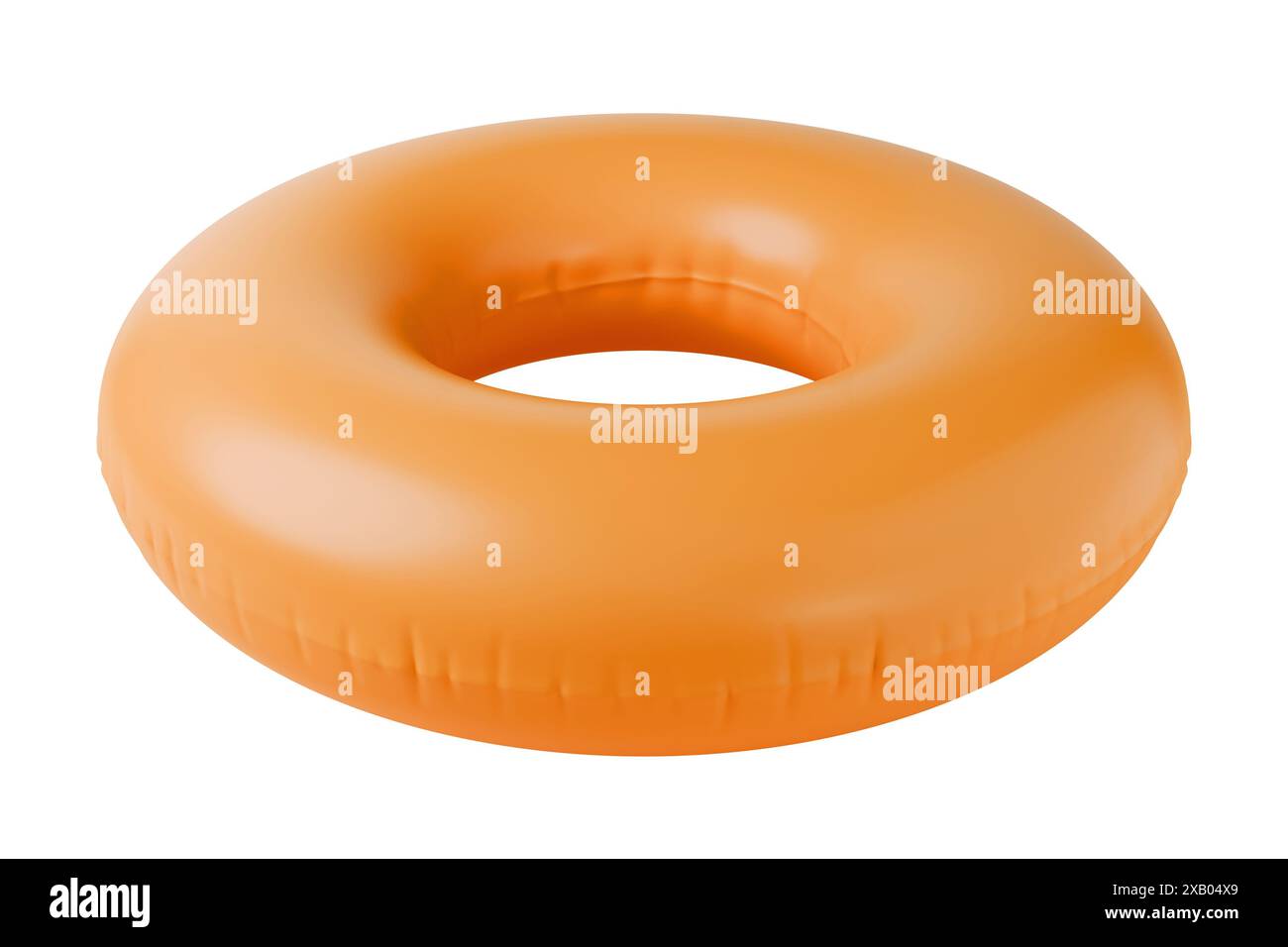 Orange Inflatable circle on isolated background. 3d render Stock Photo ...