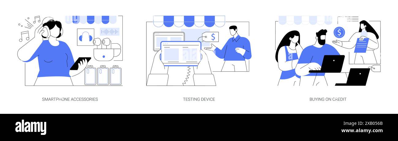 Electronics store isolated cartoon vector illustrations se Stock Vector ...