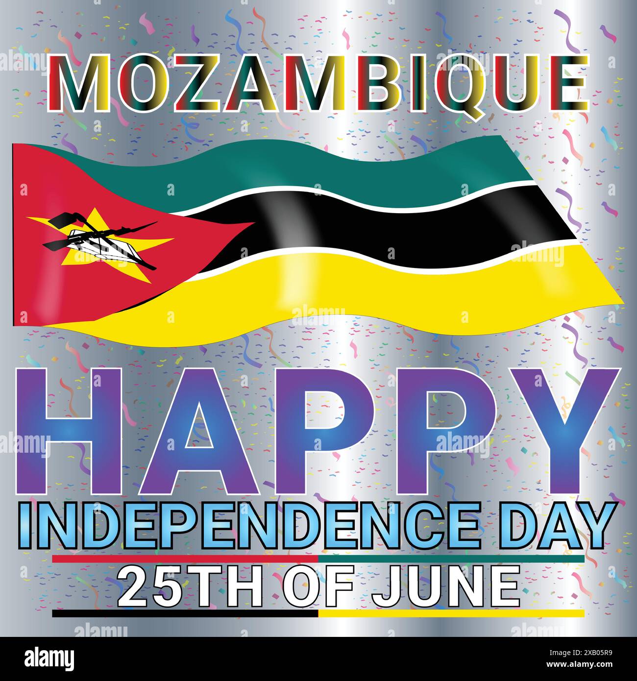Mozambique Happy Independence Day 25th of June with very Attractive ...