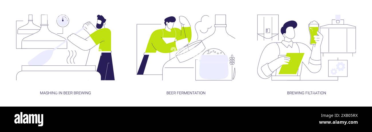 Beer production abstract concept vector illustrations Stock Vector ...