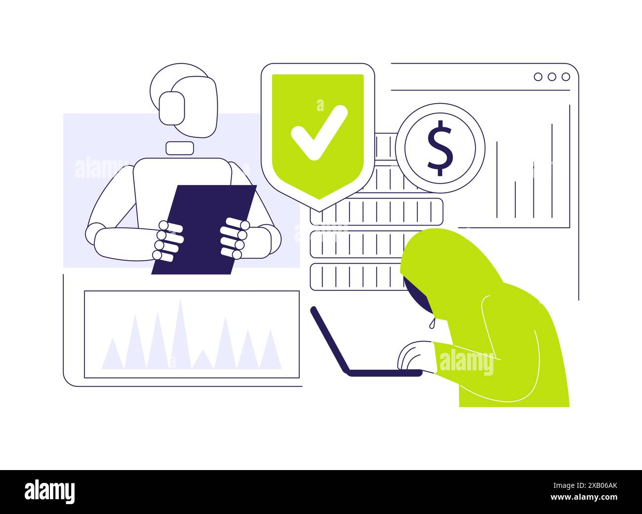 AI-Powered Fraud Detection abstract concept vector illustration Stock ... AI-Powered Fraud Detection abstract concept vector illustration Stock ...