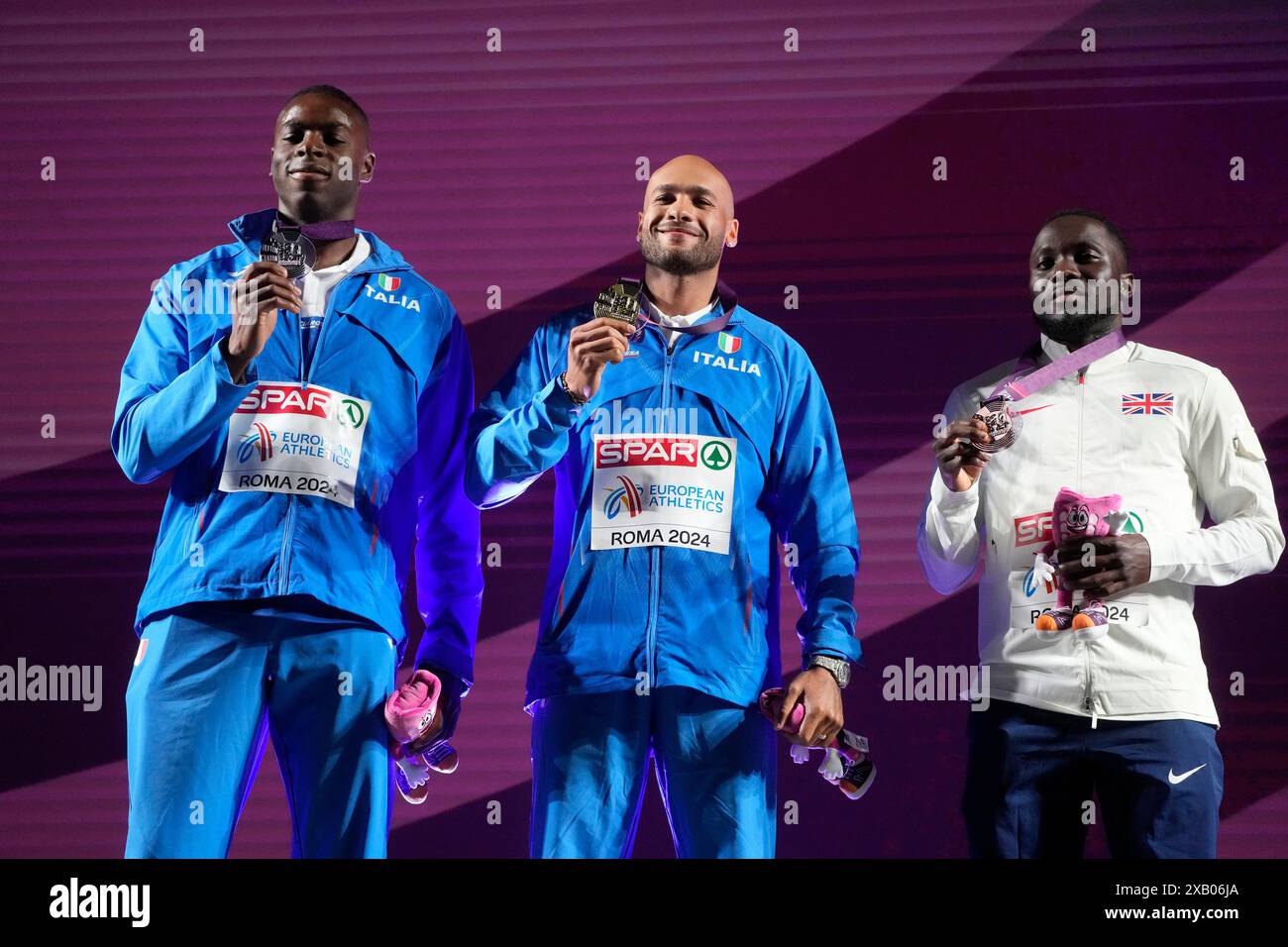 Silver medalist Chituru Ali, of Italy, gold medalist Lamont Marcell ...