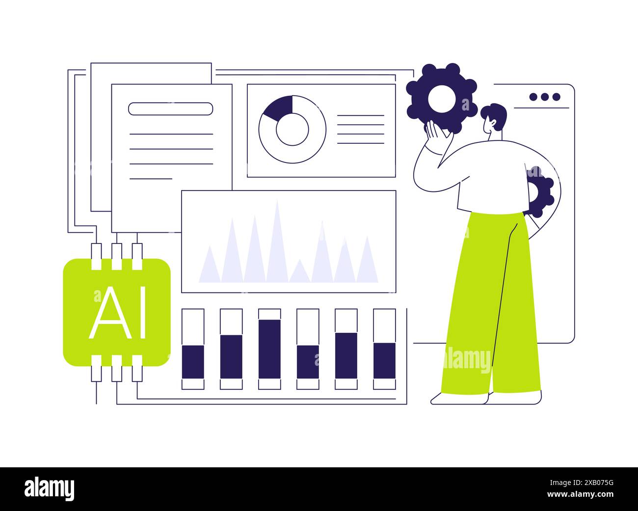 AI-Enhanced Compliance and Regulatory Reporting abstract concept vector ...
