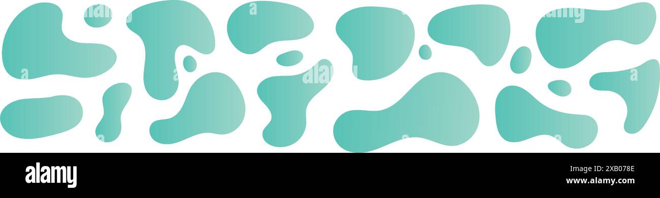 Abstract blob with wavy and irregular shape. Organic figure amoeba with ...