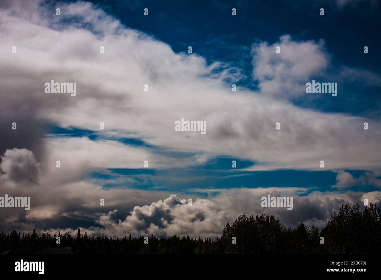 Capture the awe-inspiring beauty of an Alaskan sky with billowing ...