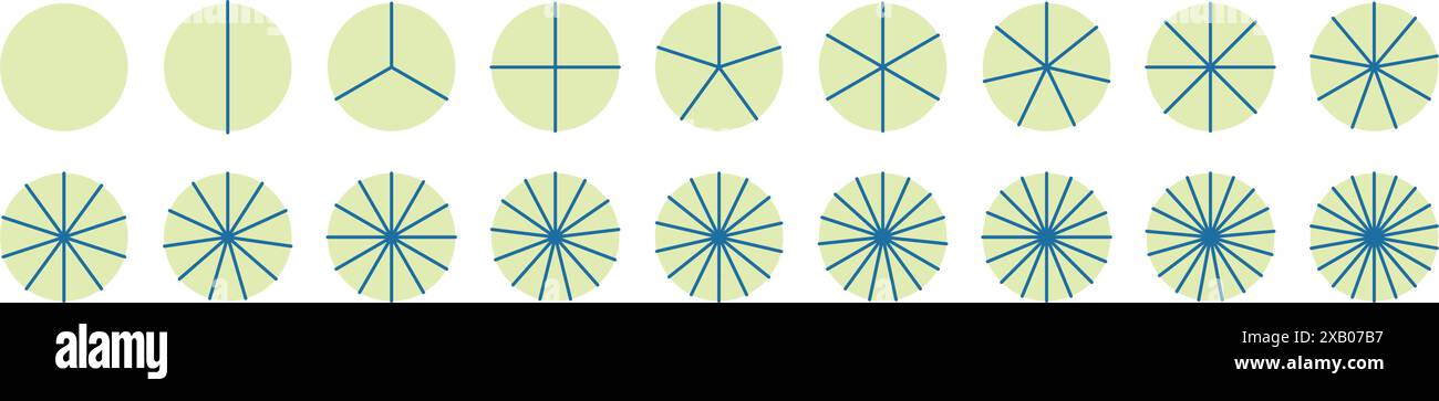 Pie Chart With Different Segments In A Circular Diagram Wheel Graph Divided Into Parts And