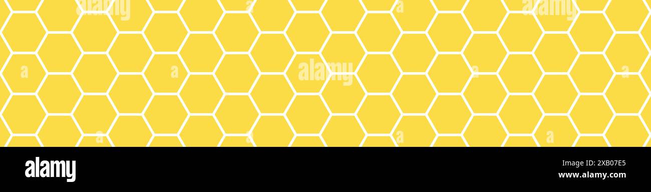Cute honeycomb pattern with hexagon cells and yellow texture. Beehive and comb background. Flat ...